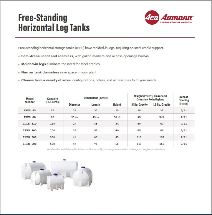 Assmann Horizontal Storage Tanks - Hawkins