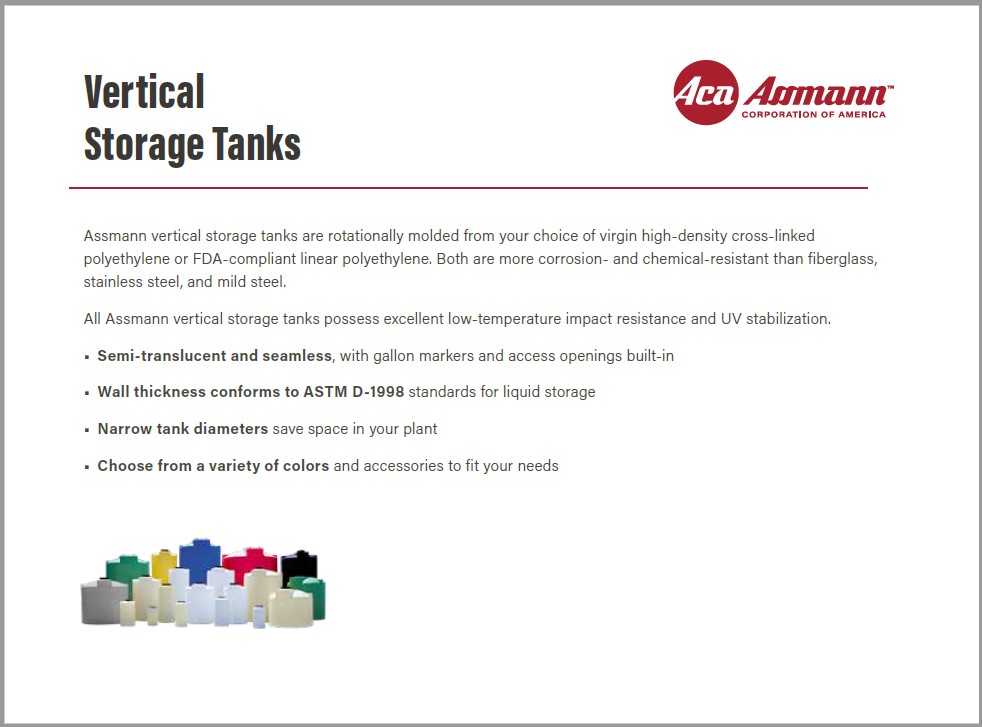 Assmann Vertical Storage Tanks - Hawkins