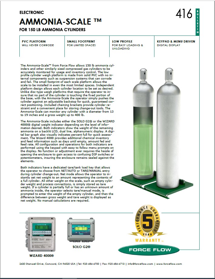 Force Flow Scales: Tank, Drum, And Cylinder Scales - Hawkins
