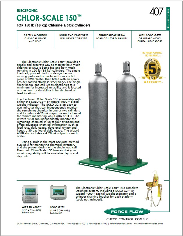 Force Flow Scales: Tank, Drum, And Cylinder Scales - Hawkins