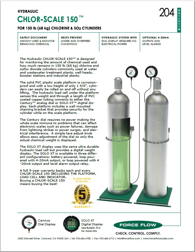 Force Flow Scales: Tank, Drum, And Cylinder Scales - Hawkins