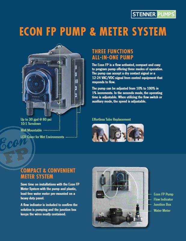 Stenner Econ Pumps - Very Durable, Reliable And Accurate - Hawkins