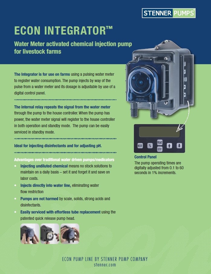 Stenner Econ Pumps - Very Durable, Reliable And Accurate - Hawkins